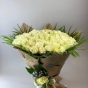 Opal 101 Beyaz Gül Buketi